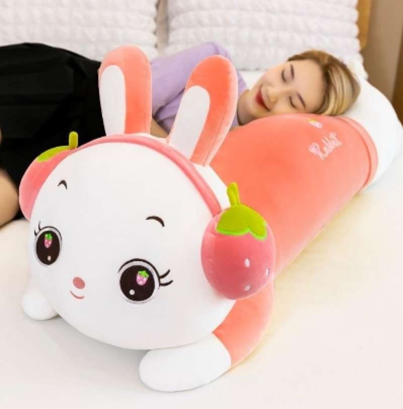 Promo Guling Boneka Rabbit Bunny Pakai Bando Strawberry Kelinci Ukuran ...