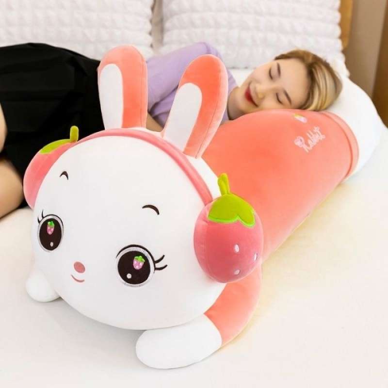 Promo Guling Boneka Rabbit Bunny Pakai Bando Strawberry Kelinci Ukuran ...