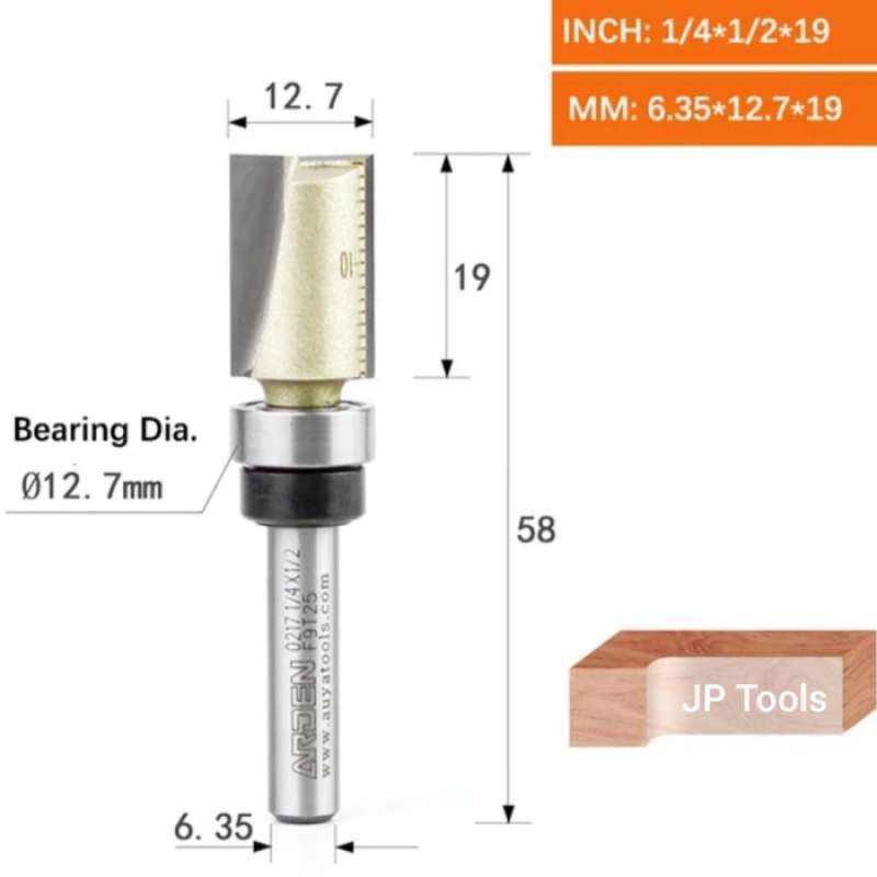 Promo Promo- Arden Flush Trim Bottom Bearing / Mata Router Trimmer ...