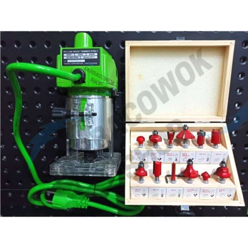 Promo Promo- Ryu Paket Mesin Router Trimmer Profil Kayu Wood Rtr 6 - 1 ...