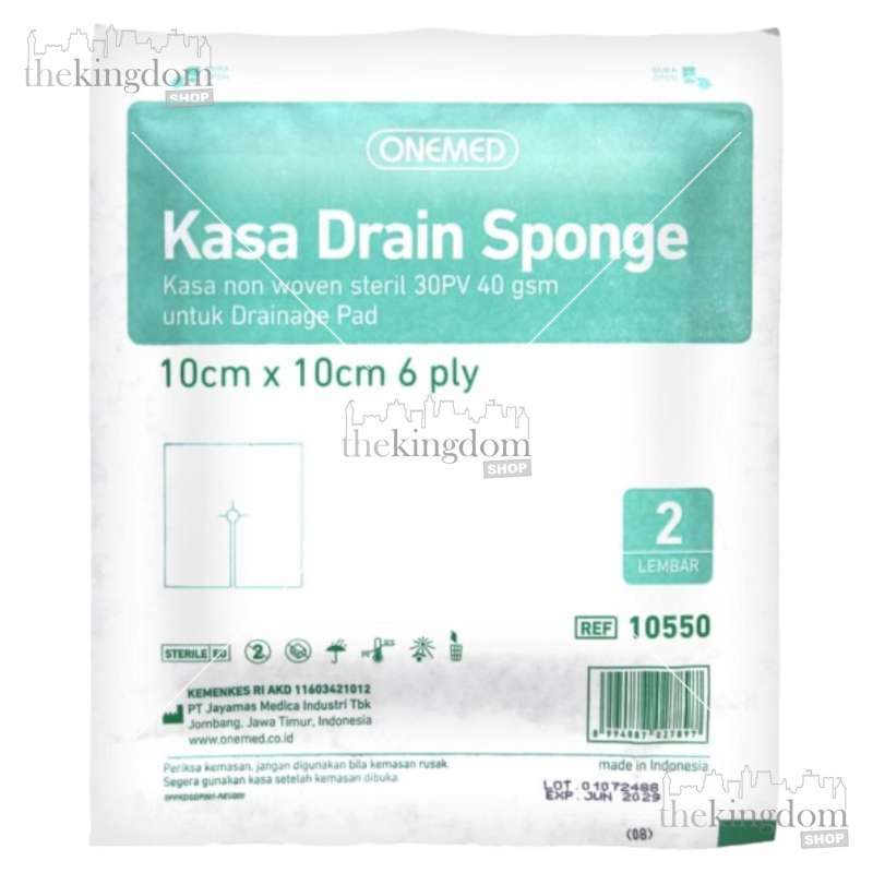 Jual Onemed Kasa Drain Sponge 10cm X 10cm 6ply 2pcs /25 Non Woven ...