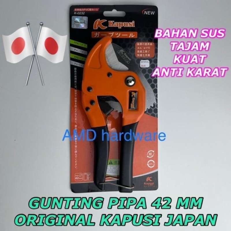 Jual Gunting Pipa Pvc 42mm Tekiro Kapusi Original Japan Pipe Cutter 42 ...
