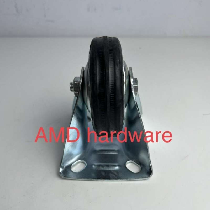 Jual Roda Karet 3 Inch Mati Hitam Ridgid Etalase Troli Rak Besi 75mm ...