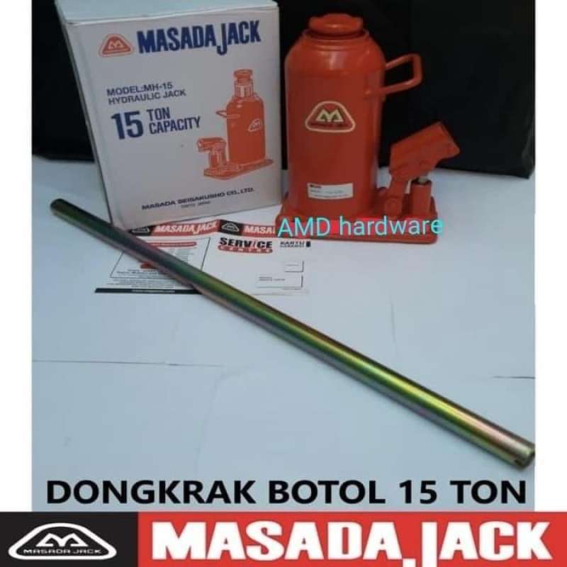 Jual Dongkrak Botol Hidrolik Hydraulic Bottle Jack 15 Ton Mh15 Masada ...