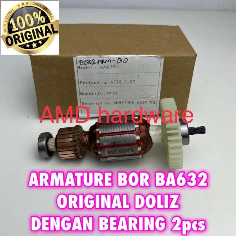 Jual Armature Ba632 Doliz Mesin Bor Listrik Drill 10 Mm Rotor Ba 632 Ori - Tanpa Bearing Di ...