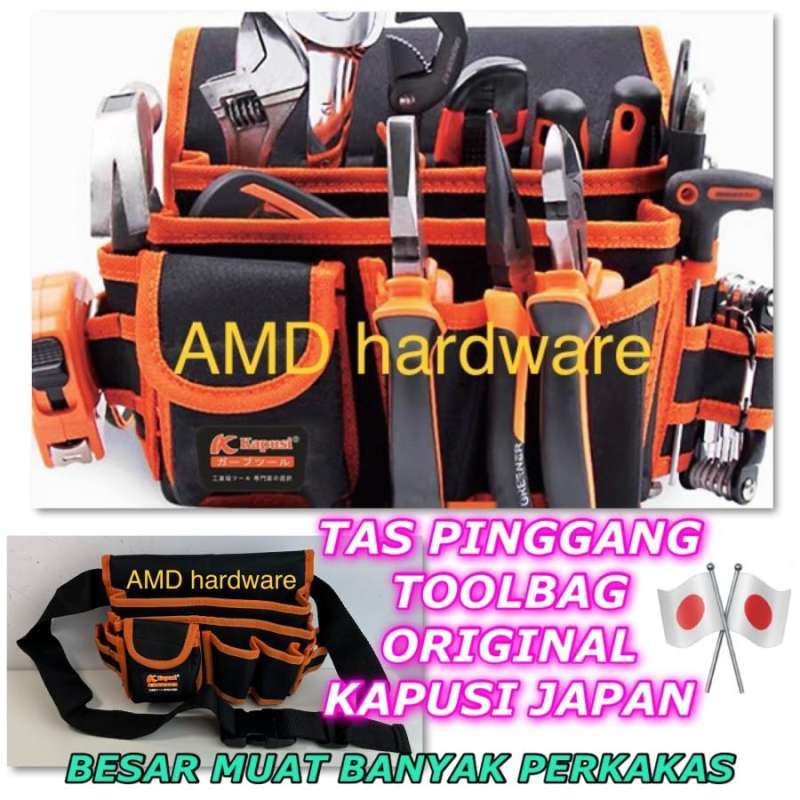 Jual Tas Pinggang Besar Toolbag Tempat Toolbox Tang Obeng Kunci Kapusi ...