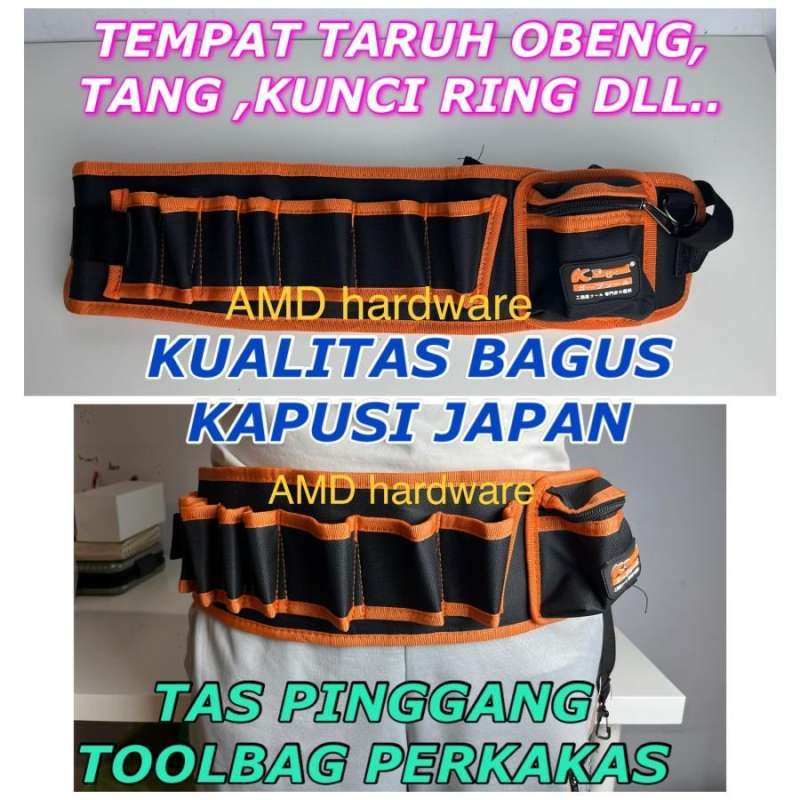 Jual Tas Pinggang Besar Toolbag Tempat Toolbox Tang Obeng Kunci Kapusi ...