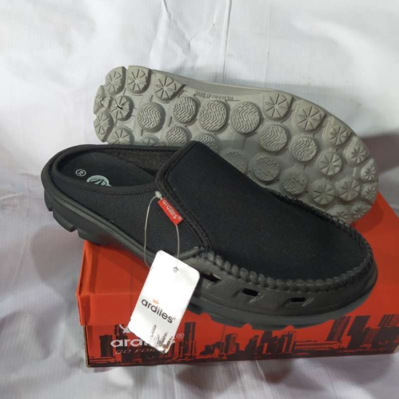 Jual Sepatu Sandal Slop Pria Karet Ardiles Abram-01 Original - 43 Biru ...