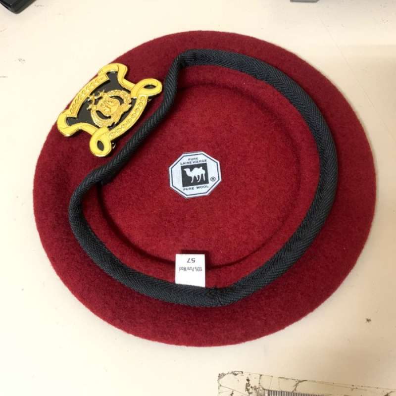 Jual Topi Baret Reserse / Reskrim / Serse + Emblem, Camel Asli Onta ...