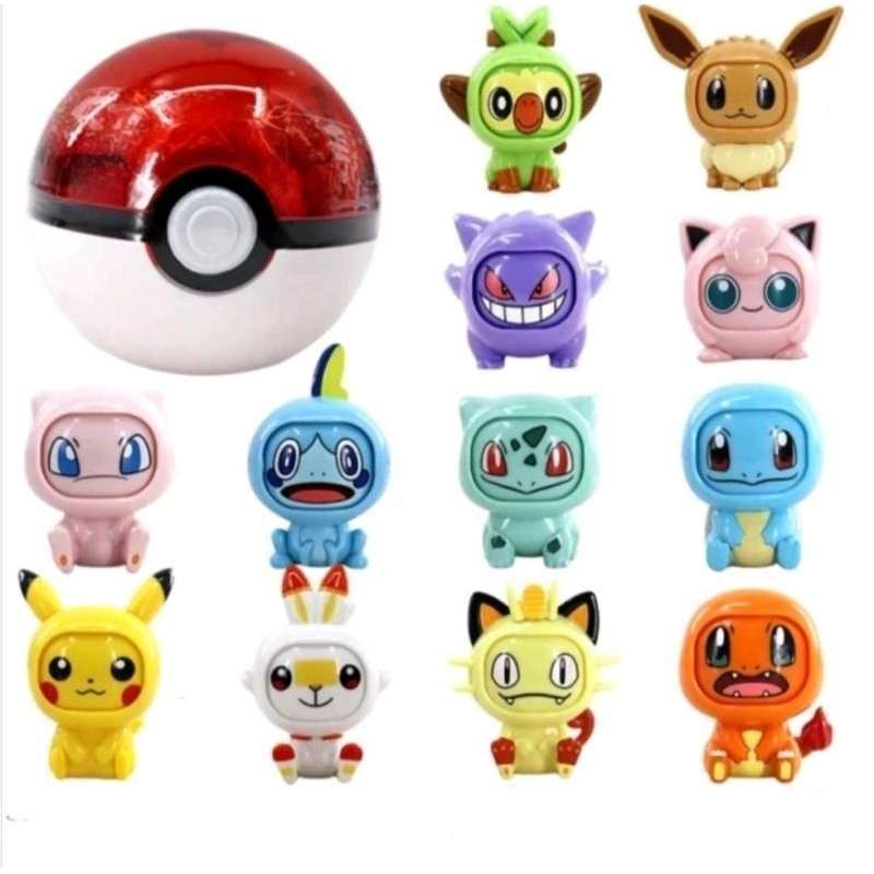 Promo Mainan Anak Pokemon Ball Original Pokeball Face Off Figures ...