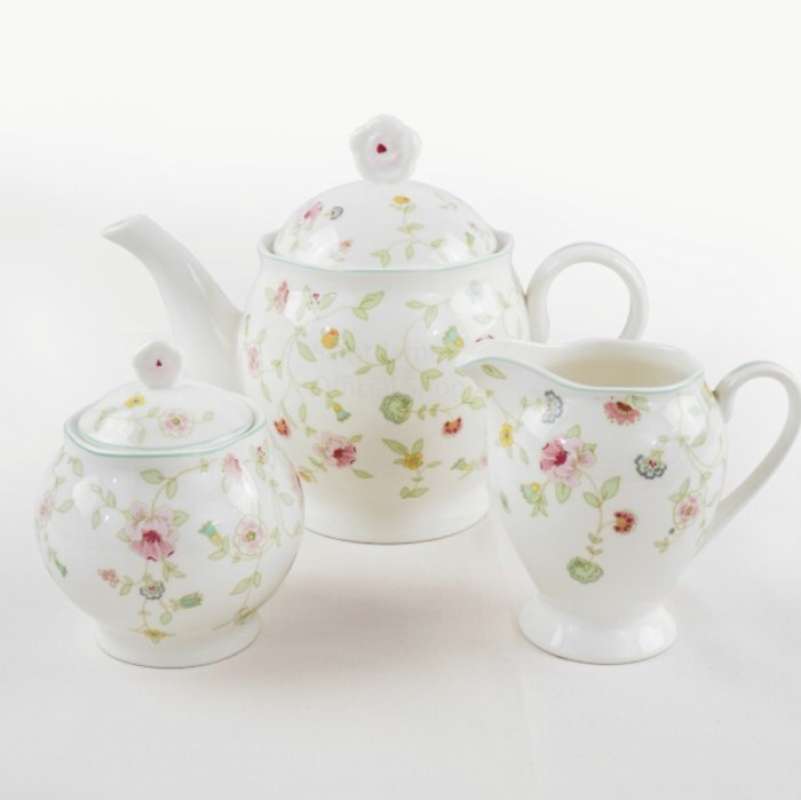 Promo Saint James Michelle Tea Set Teapot Teko Sugar Pot Creamer ...