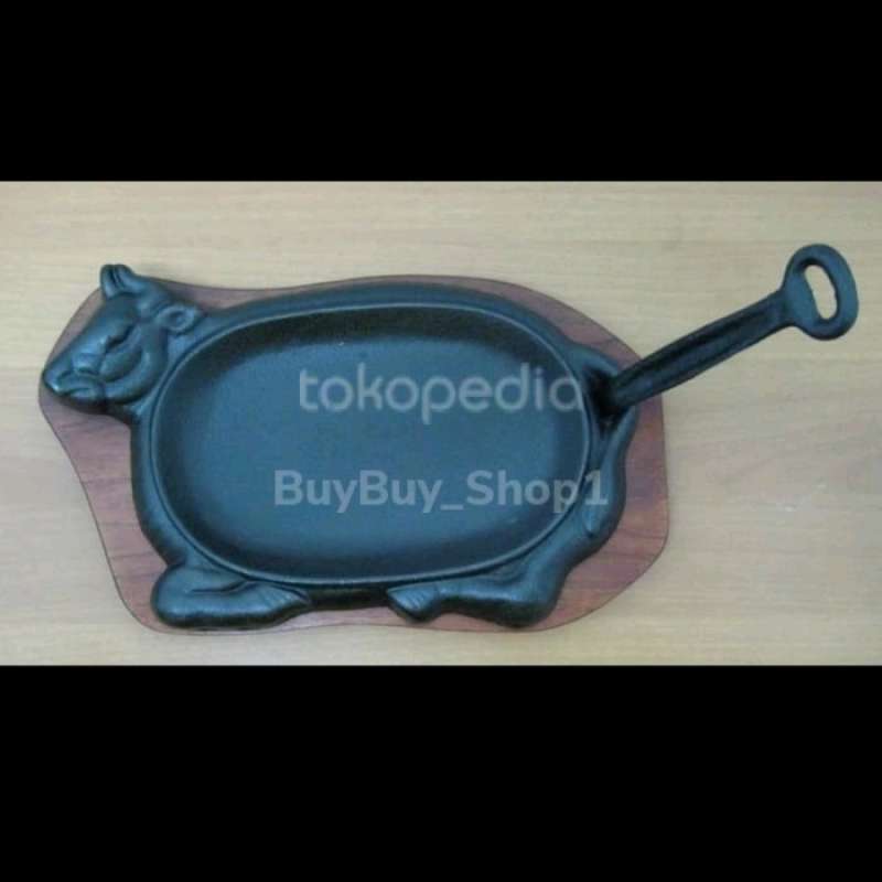 Promo Homeline Steak Hot Plate Sapi Besar + Tatakan Kayu + Pengait ...