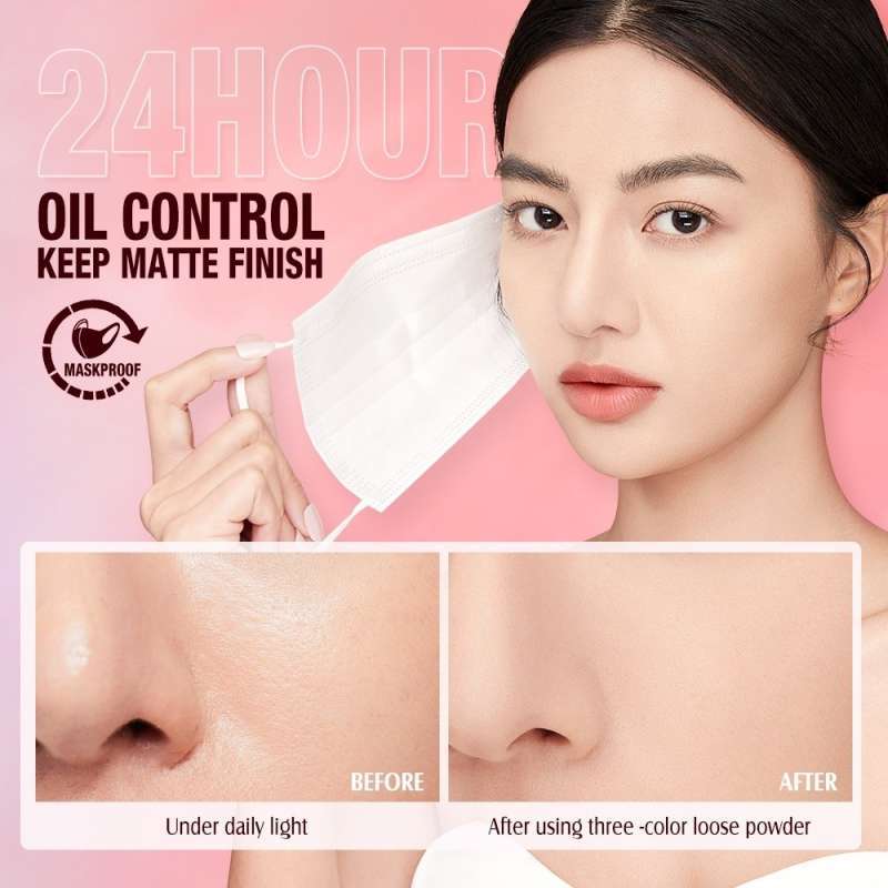 Jual O.two.o Oil Control Loose Powder Matte Three Grid Filter - 01 ...