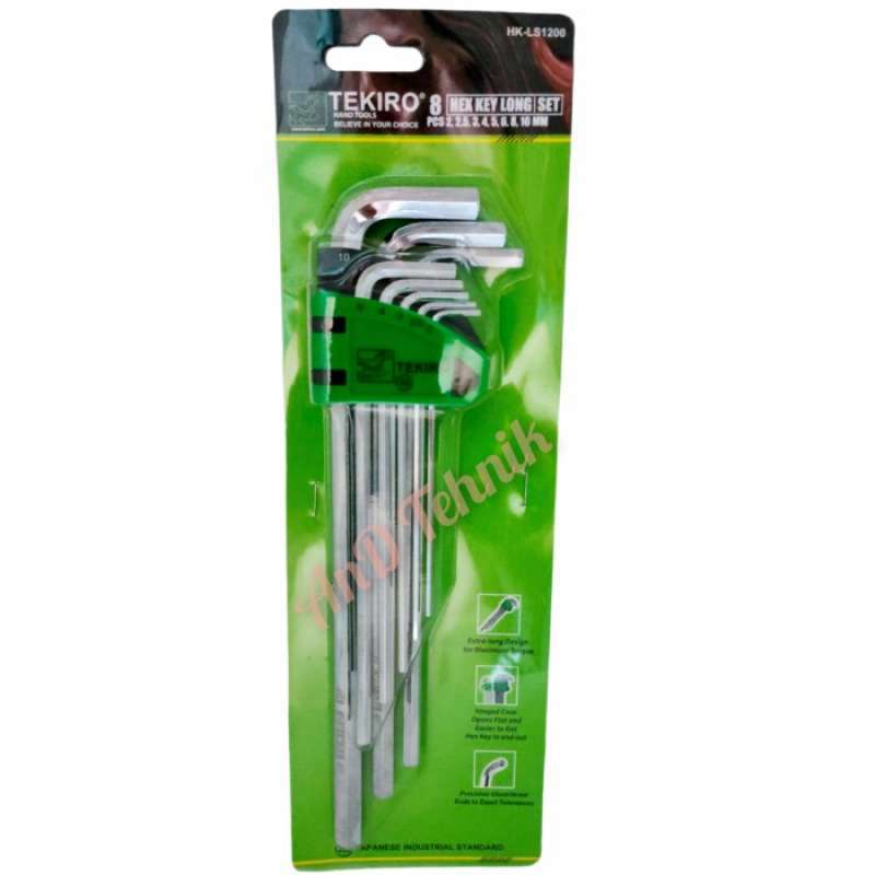 Promo Kunci L Plat Panjang Set 8 Pcs / Hex Key Long Set 8pcs Diskon 23% ...