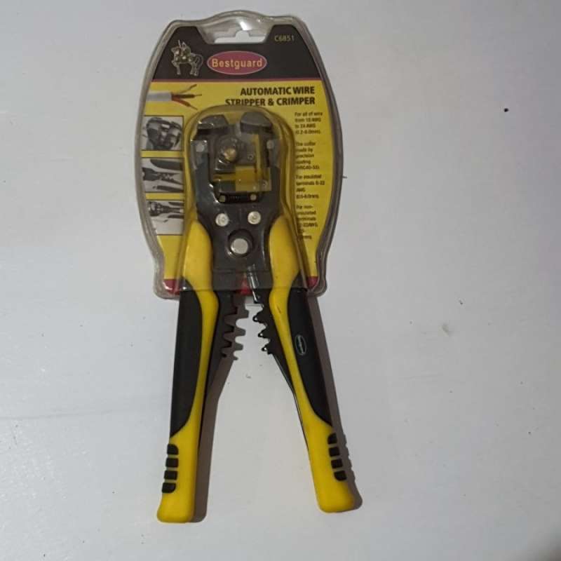 Promo Tang Crimping Bestguard C6851 Automatis Wire Stripper Tang Kupas ...