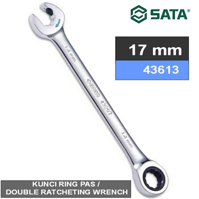 Promo Kunci Ring Pas Ratchet 17 Mm 43613 Sata Tools Diskon 23% Di ...