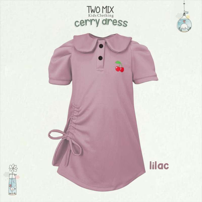 Promo Two Mix - Raya Cherry Dress Baju Anak Perempuan Lucu 1-8 Tahun ...