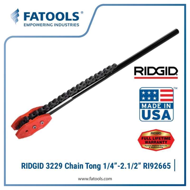 Promo Ridgid 3229 27 Chain Tong 1/4 - 2.1/2 92665 Diskon 23% Di Seller ...