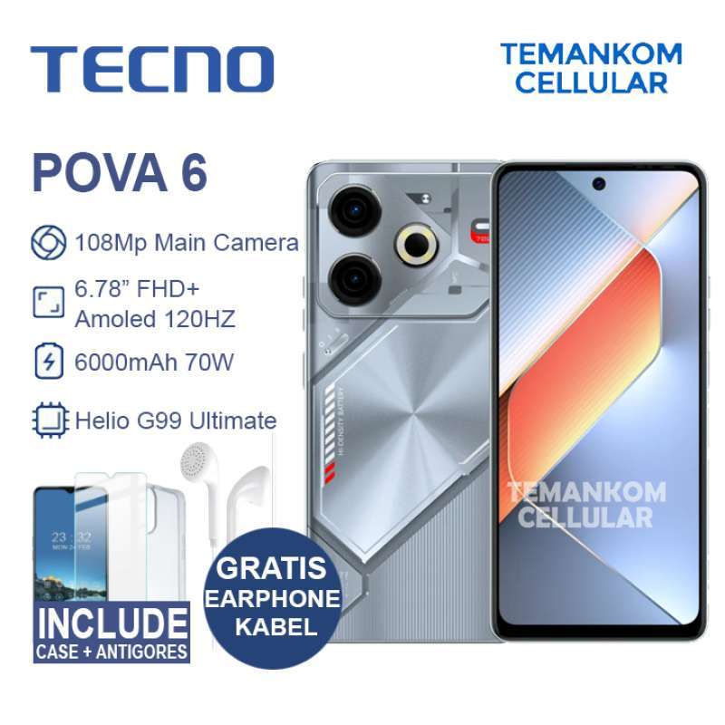 Jual Tecno Pova 6 Nfc 24gb Ram 12+12 256gb 12/256 Handphone Gaming Game ...
