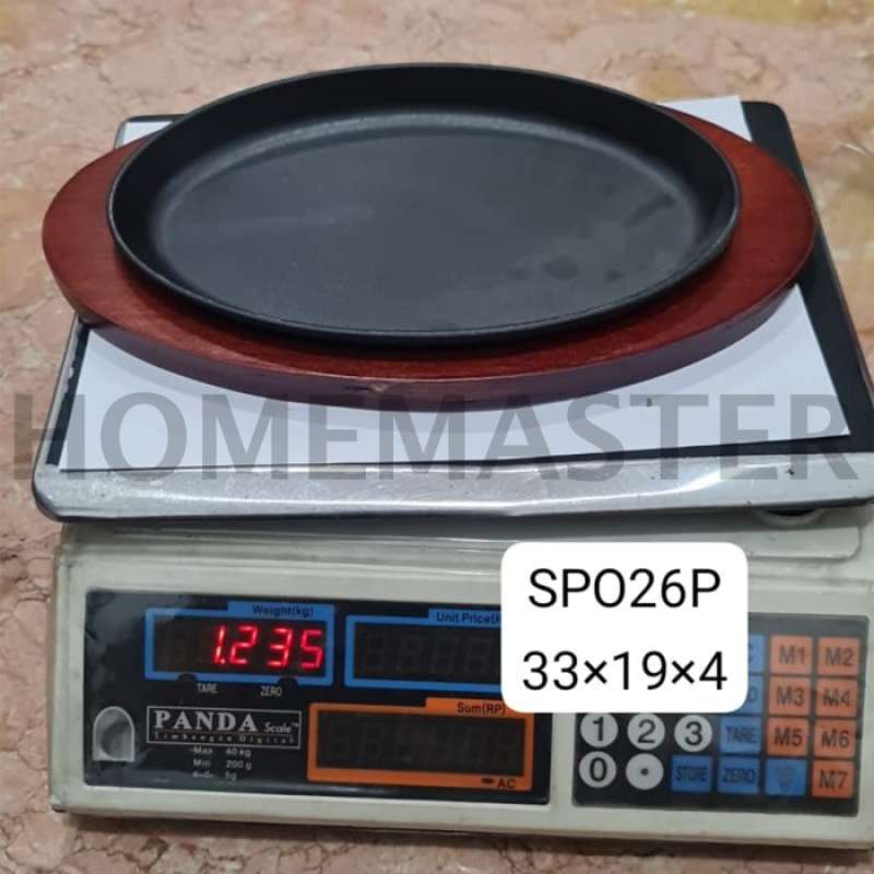 Promo Homemaster Premium Cast Iron Steak Hot Plate/piring Oval 26 Cm ...