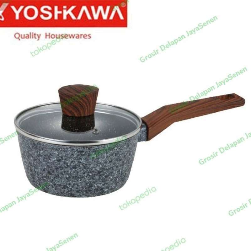 Promo Panci Tutup Marble Induksi 18cm Yoshikawa/saucepan Panci Susu ...