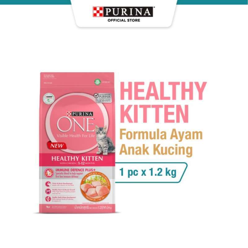 Promo Purina One Healthy Kitten Chicken Makanan Kering Anak Kucing 1 ...