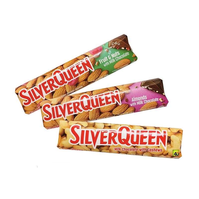 Promo Silver Queen - Mini Milk Chocolate Bar - Kecil - Almond Diskon 20 ...