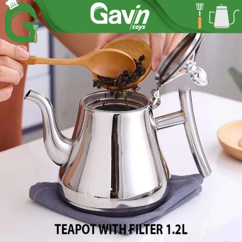 Promo Teapot Infuser 1.2l Teko Teh Saringan Stainless Tea Maker Kashi ...