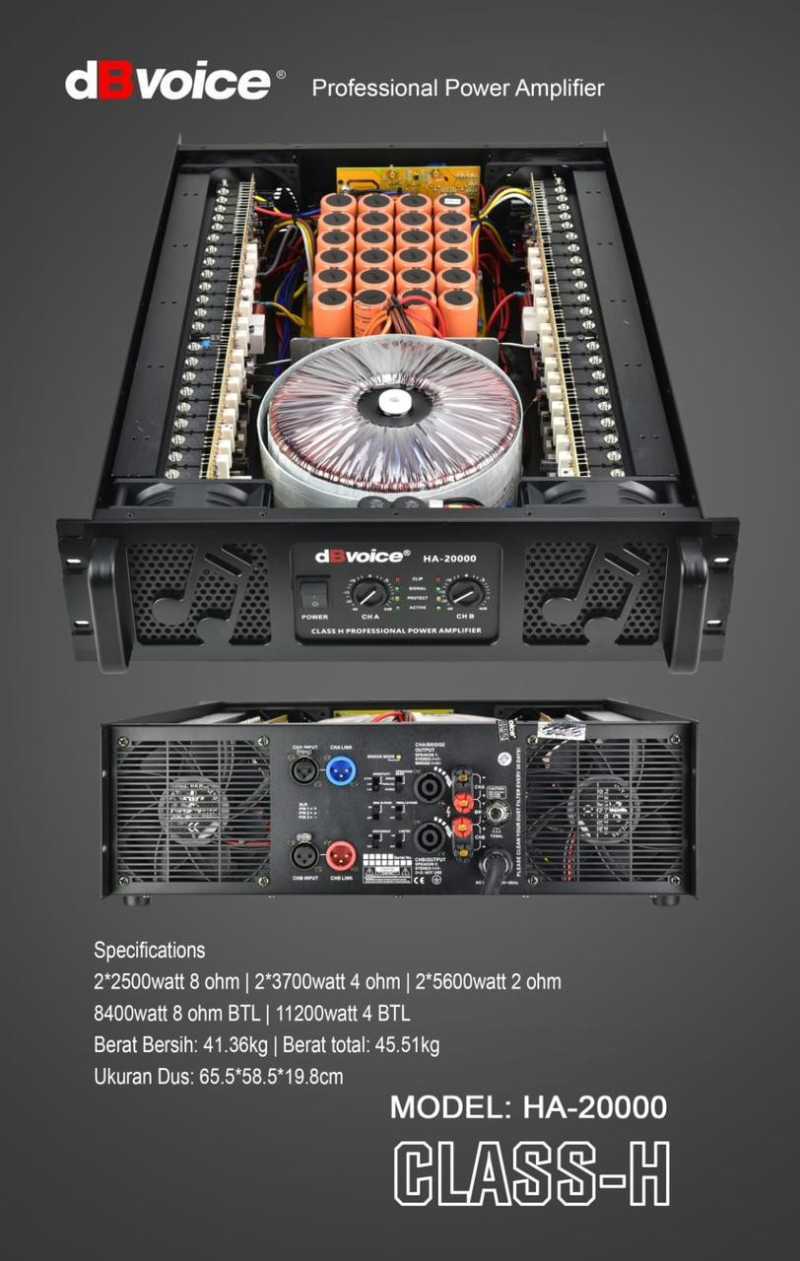 Jual Power Amplifier Db Voice Ha 20000 Dbvoice Ha20000 Class H Original ...