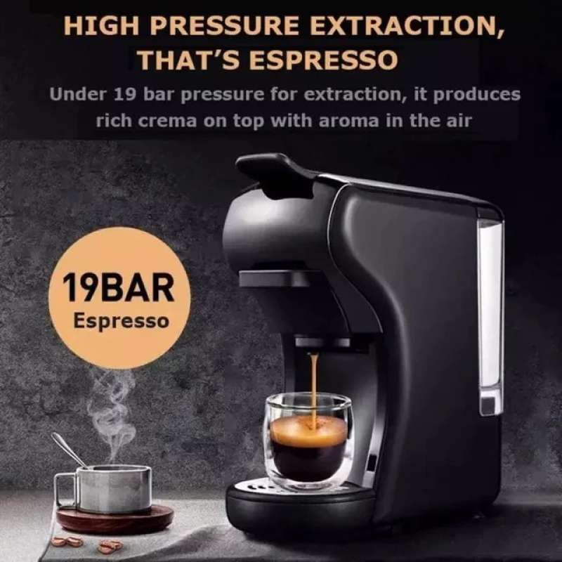 Promo Mesin Kopi Kapsul 3 In 1 For Nespresso Dolce Gusto 19 Bar 600 Ml Diskon 23% Di Seller ...