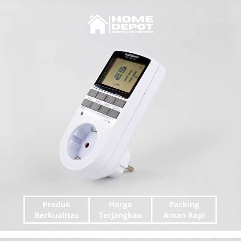 Promo Timer Stop Kontak Digital Otomatis Listrik Taffware Smart ...