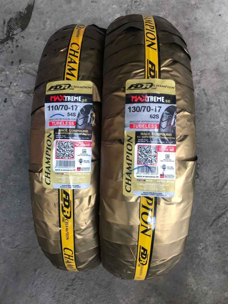 Promo ( Soft Compound ) Paket Fdr Champion Tire Maxtreme Se 110 70 17 ...