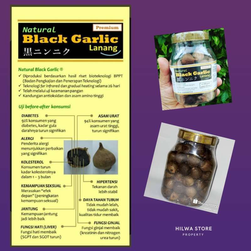 Jual Black Garlic Bppt Premium | Bawang Lanang - Bawang Putih Tunggal - Bawang Hitam Tunggal ...