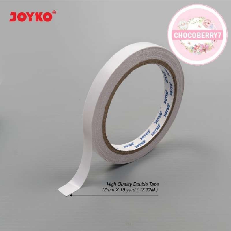 Jual Double Sided Tape Perekat 2 Sisi Joyko 15 Yard Ukuran 6mm 12mm ...