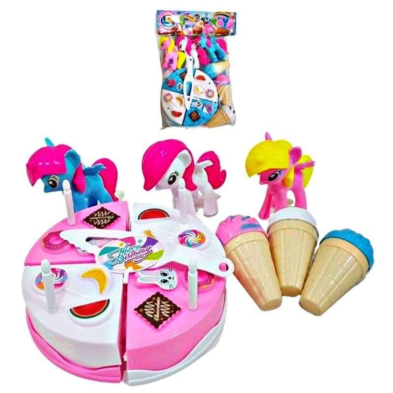 Jual Mainan Cake Tart Little Pony Es Krim Lm 3/ Mainan Anak Kue Tart ...