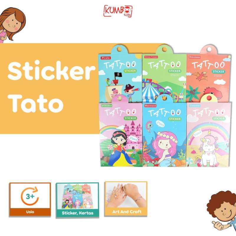 Promo Mainan Tempel Anak Tattoo Stiker Anak - Pirate Tattoo Diskon 10% ...