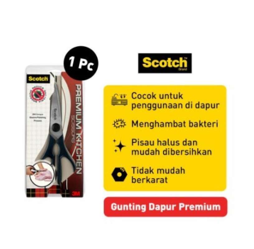 Jual 3m Scotch Gunting Dapur Premium Tahan Karat Kitchen Scissors Ks-p ...
