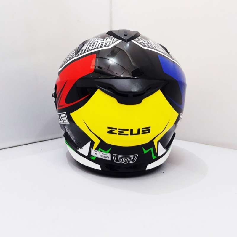Promo Promo Kemerdekaan Helm Zeus Zs-613c Black Aj11 Yellow + Chinbar ...