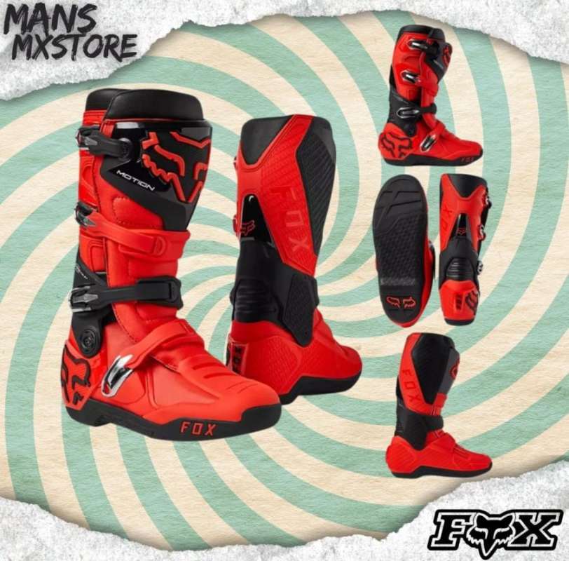 Jual Sepatu Fox Motion Flo Red Boots Fox Mx Motion Flo Red Cross Trail ...
