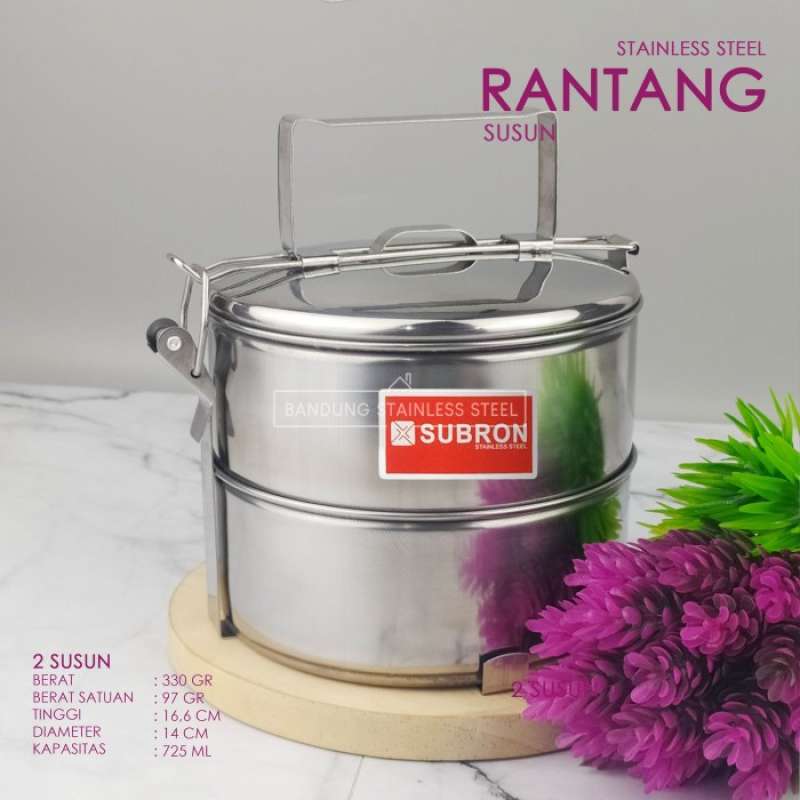 Jual Rantang Stainless 2 Susun 3 Susun Diameter 14cm Tempat Bekal Makan ...