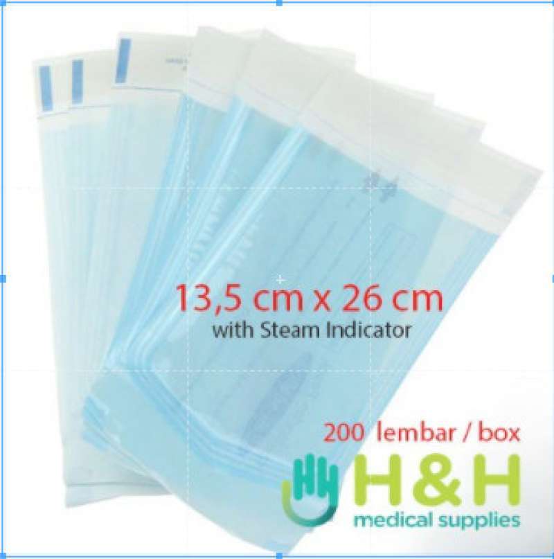 Jual Self Sealing Sterilization Pouch / Medipouch / Medipack 13.5 Cm X ...