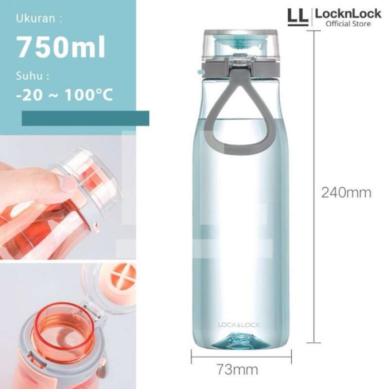 Jual Locknlock One Touch Sport Bottle 750ml - Abf685 - Abf685 Grey Di ...
