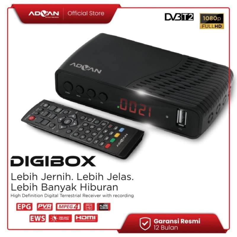 Promo New Stb Set Top Box Advan Digipro Tv Digital Full Hd Baru - Stb Evercoss Diskon 33% Di ...