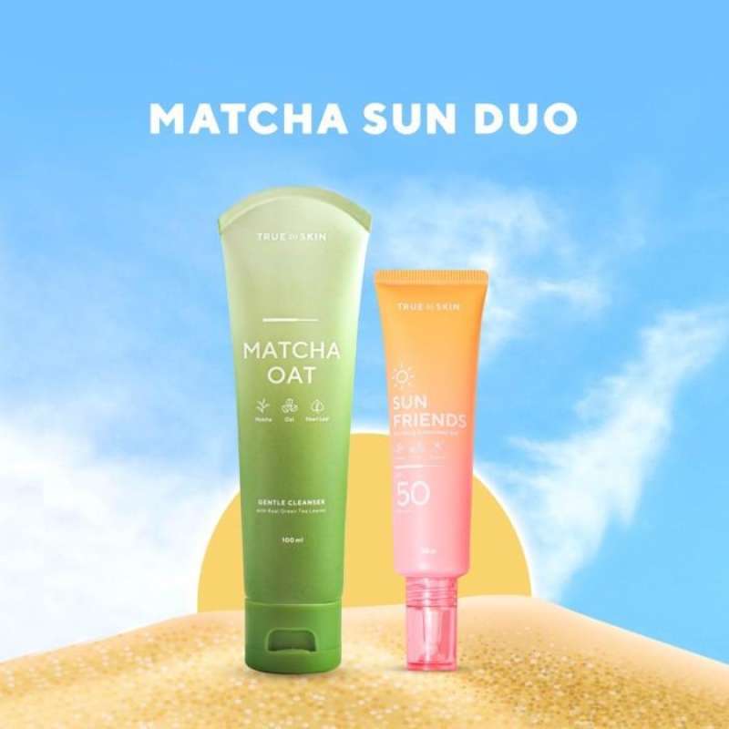 Jual True To Skin Matcha Sun Duo (sunscreen & Matcha Oat Gentle ...