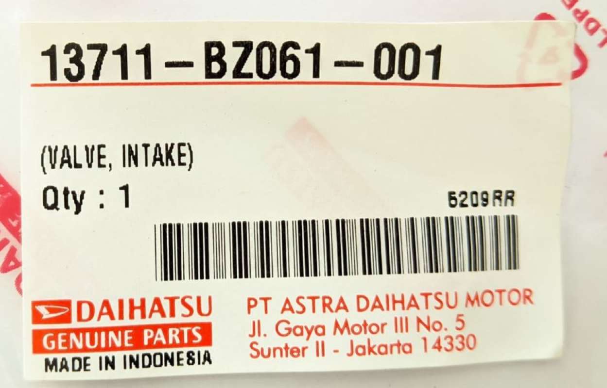 Jual Klep Minyak Daihatsu Granmax Dan Terios 13711-bz061-001 Di Seller ...