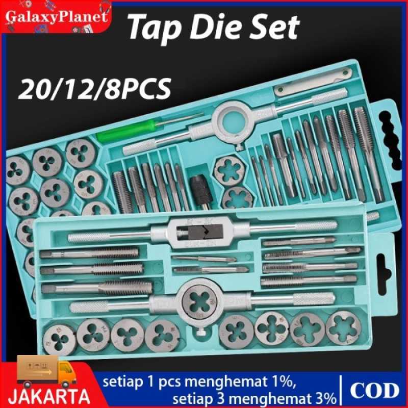 Promo 12pcs /20pcs Tap Dieset Alat Snai Dantap Ulir Dart Mur Baut Alat ...