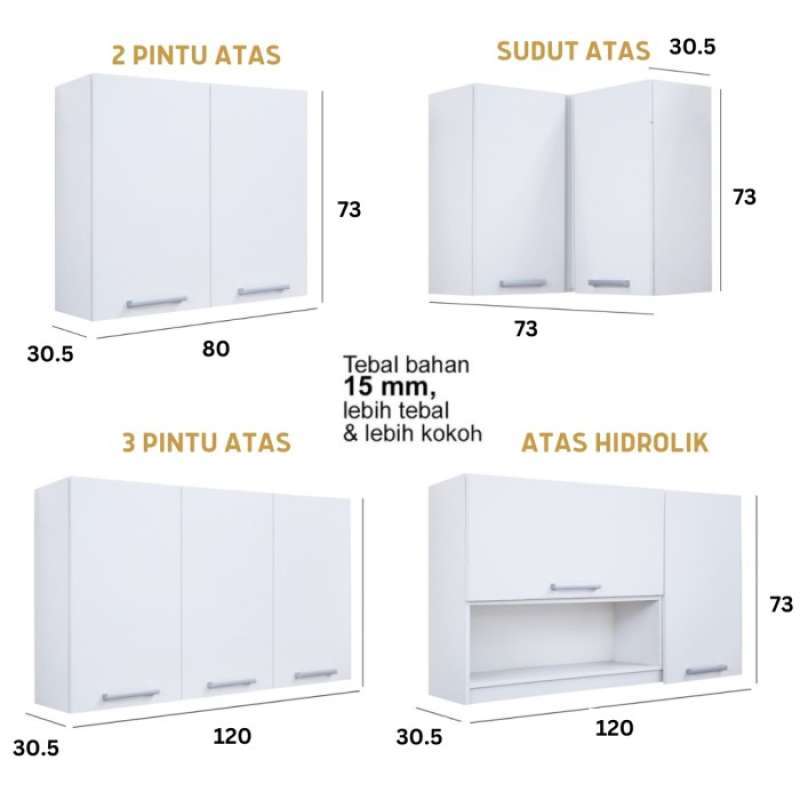 Jual Kirana Kitchen Set Indiana Lemari Kabinet Dapur Rak Dapur - 3 ...