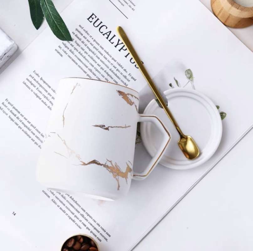 Jual Petitemaison Satuan Classic Marble Mug Gelas Minum Keramik Marmer ...