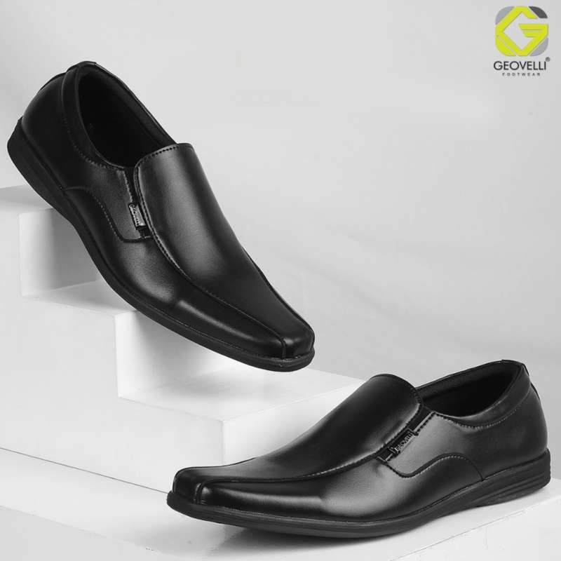 Promo Bossindo G-001002 - Pantopel Pria Sepatu Hitam Kulit Asli Swedian ...