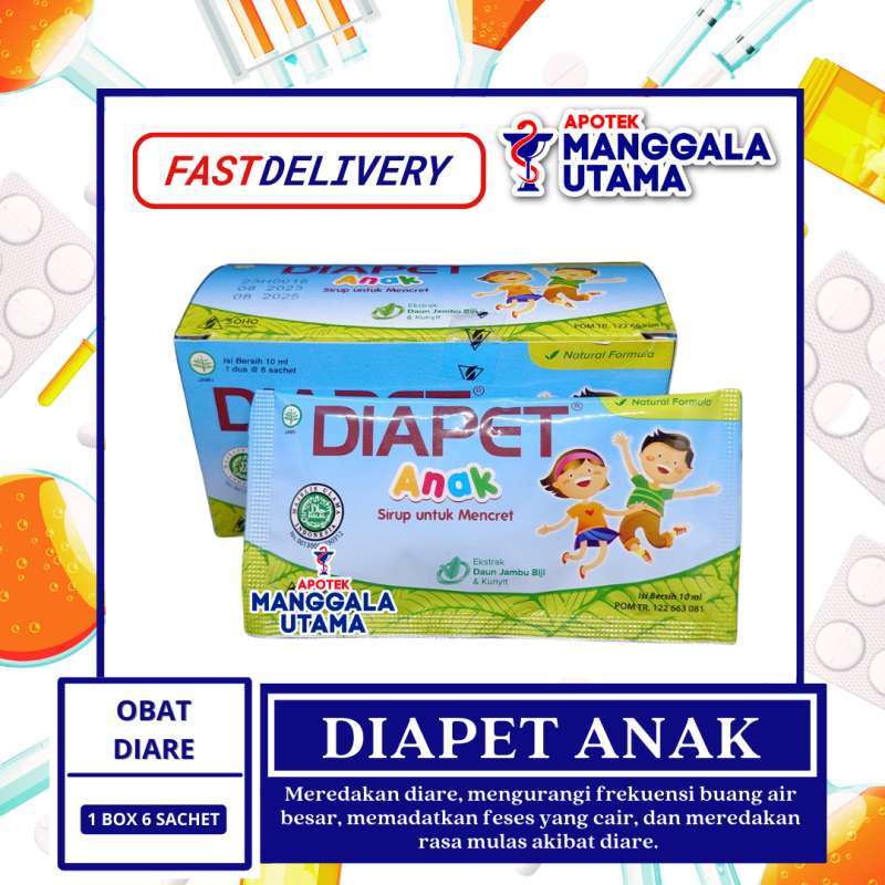 Jual Diapet Anak Sachet Per Box Isi 6 Sachet Di Seller Apotek Manggala ...